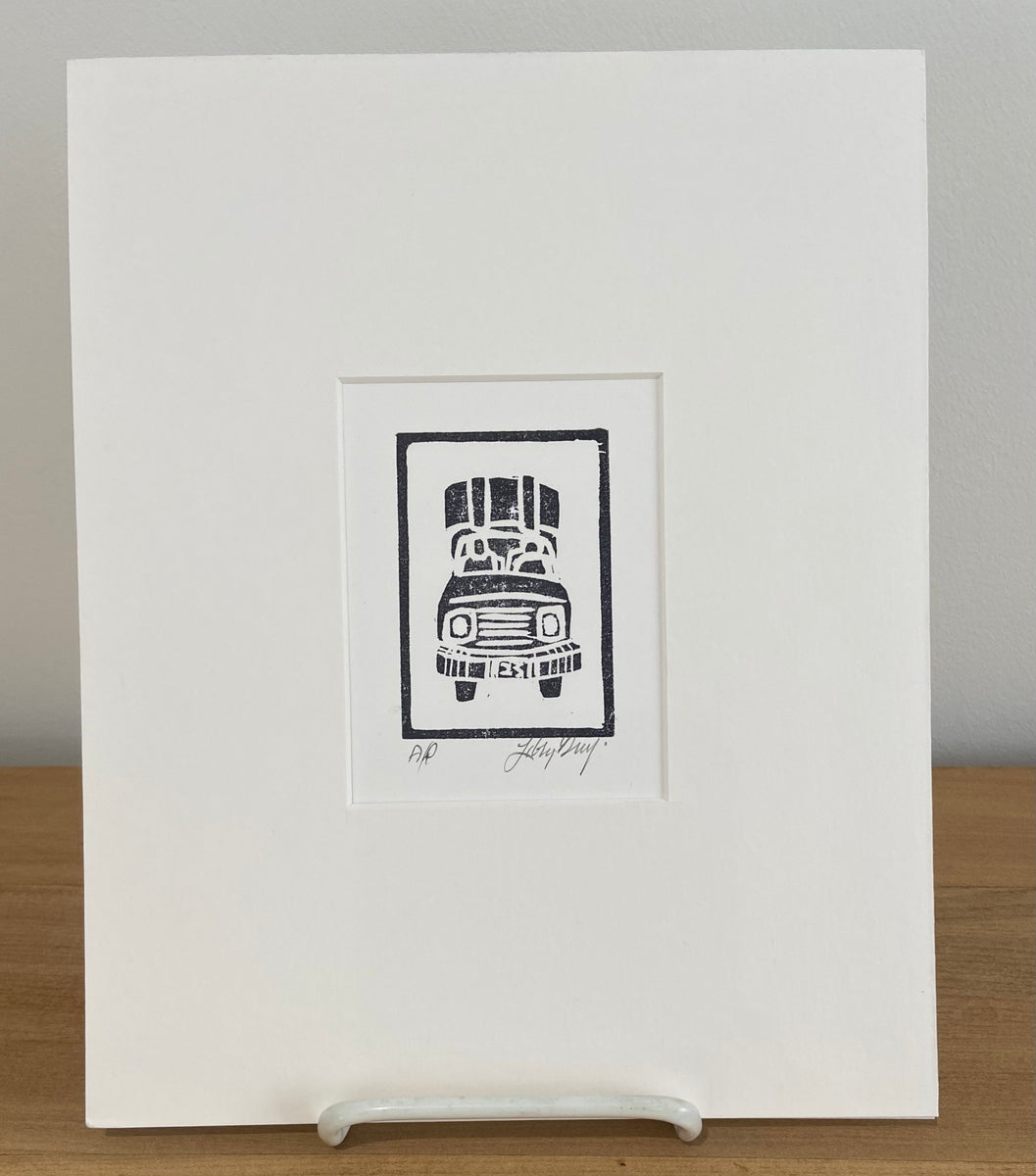 Linocut Original - Road Trip – Libby Osmond Guy